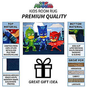 Franco Kids Room Non Slip Area Rug, 69 in x 52 in, PJ Masks
