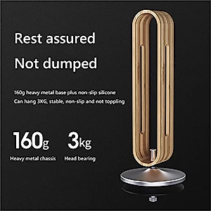 ANIIC Headset Stand Creative Earphone Display Rack Hanger Holder Bracket Wood Aluminum Over The Ear Headphone Stand ( Color : Onecolor , Size : 11*11*23.8cm )