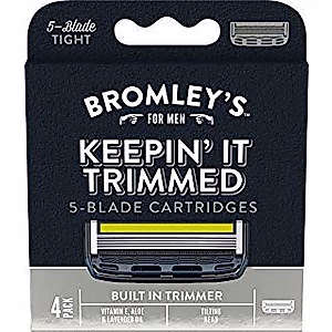 Bromley's Keepin' It Trimmed 5-Blade Razor Cartridges - 4 Cartridges