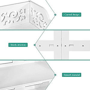 Estink Shoes Rack, White Wood Plastic Modern Space-Saving Display Shoe Tower, Free Standing Shoes Storage Organizer Closet Shelves Holder Container for Home Office, Max Support Hold 10 Pair (5 Tier)