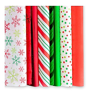 Christmas Tissue Paper for Gift Bags-100 Sheets Bulk Christmas Wrapping Paper- Holiday Tissue Paper Snowflake Shiny Metallic 20"X20" inch Gift Wrapping Holiday Tissue Paper Sheets