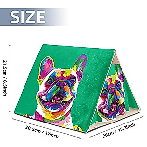 Y-DSIWX Guinea Pig Hideout House Bed, Colorful French Bulldog Dog Rabbit Cave, Squirrel Chinchilla Hamster Hedgehog Nest Cage