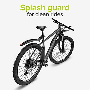 VELMIA Bike Fender Set [24-29 inch] - Universal Bike mud Guard, Mountain Bike Fender Against Splashing Water & Dirt I Bicycle fenders, Bike fenders