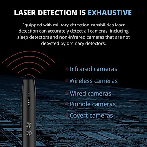MADELONE Anti Spy Detector - for Wireless Audio Bug Camera, Bug Detector, Privacy Protector, 5 Levels Sensitivity, Portable Pen Shape for Home Office Travel