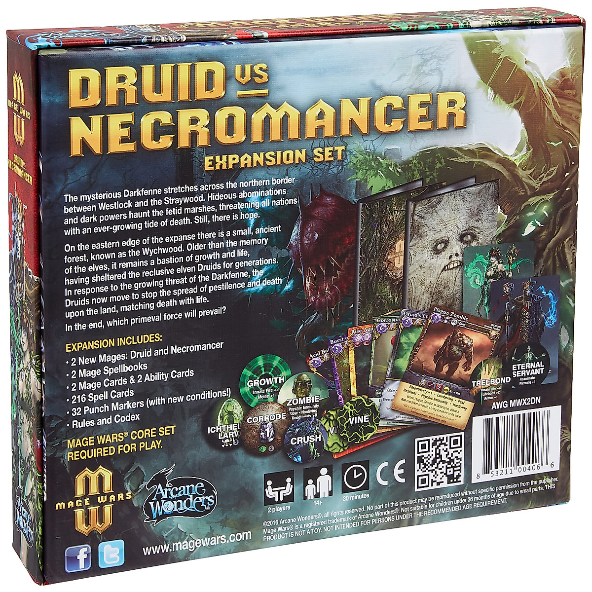 Arcane Wonders Mage Wars Druid Vs Necromancer, Black