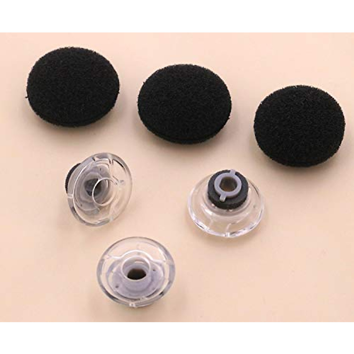 Eartip Kit Replacement for Plantronics Voyager Legend Bluetooth Headset, Medium Size Earbuds Ear Gels Tips and Foam for Voyager Legend / 5200 Earphone [ 3 Pack ] (Medium Clear)