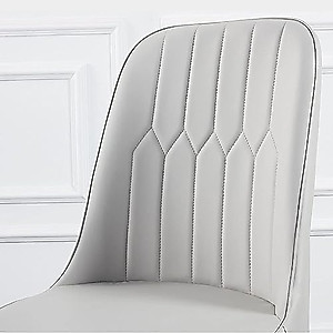 SHAWLA Chairs Dining Chairs Kitchen Chairs,with PU Cushion Seat Back Modern Mid Century Living Room Side Chairs with Metal Legs (Size:Black Gold feet,Color:Yellow)