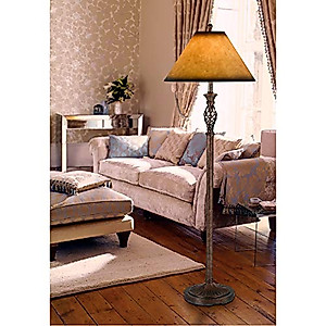 Cal Lighting BO-231FL Twisted Cage Floor Standing Lamp, Rust