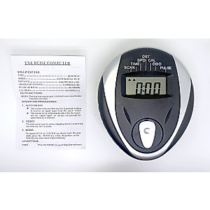 Generic Replacement Monitor Speedometer for Stationary Bikes, Exercise Bike Computer, Heart Rate Tracker, Indoor Bike Monitor LCD (TS JP040), Gray / Black