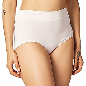 Warner's womens Dig-free Comfort Waist Microfiber 5738 No Pinching No Problems Modern Brief Panty, Rosewater, 8 US