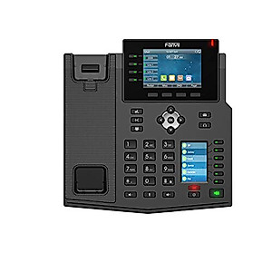 Fanvil X5U High-End VoIP Phone, 3.5-Inch Color Display, 2.4-Inch Side Color Display for DSS Keys. 16 SIP Lines, Dual-Port Gigabit Ethernet, Power Adapter Not Included