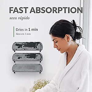 Momo Lifestyle Bathroom Sink Fast Drying Stone Sink Caddy Drying Rack Accessory Organizer Diatomaceous Earth Bottle Drying Rack Dish Sponge Countertop Organizer Drytomini