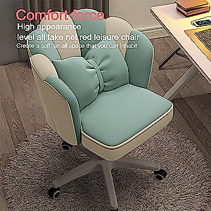 Office Chair Cute Petal Desk Chair, Modern Fabric Home Butterfly Chairs Height Adjustable Makeup Computer