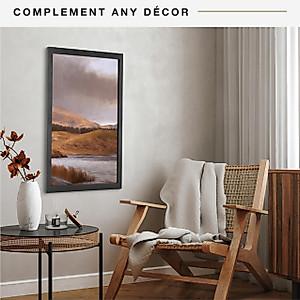 MCS Studio Gallery 18x24 Poster Frame Black Woodgrain, Vertical & Horizontal Wall Hanging Large Picture Frame for Photos, Posters & Art Prints (1-Pack)