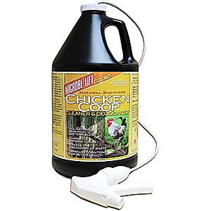 MICROBE-LIFT Chicken Coop Cleaner and Odor Eliminator, Use on All Surfaces and Supplies, Turns Chicken Poop Into Fertilizer, Ammonia Reducer, Highly Concentrated and Safe Formula, 1 Gallon