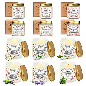 Lewtemi 12 Pcs Appreciation Nurse Week Gifts Candle Bulk for Women Men Nursing School Graduation Gift CNA Week Nurse Day Thank You Gift Lavender Scented Candle for Rn LPN LVN Practitioner(White)