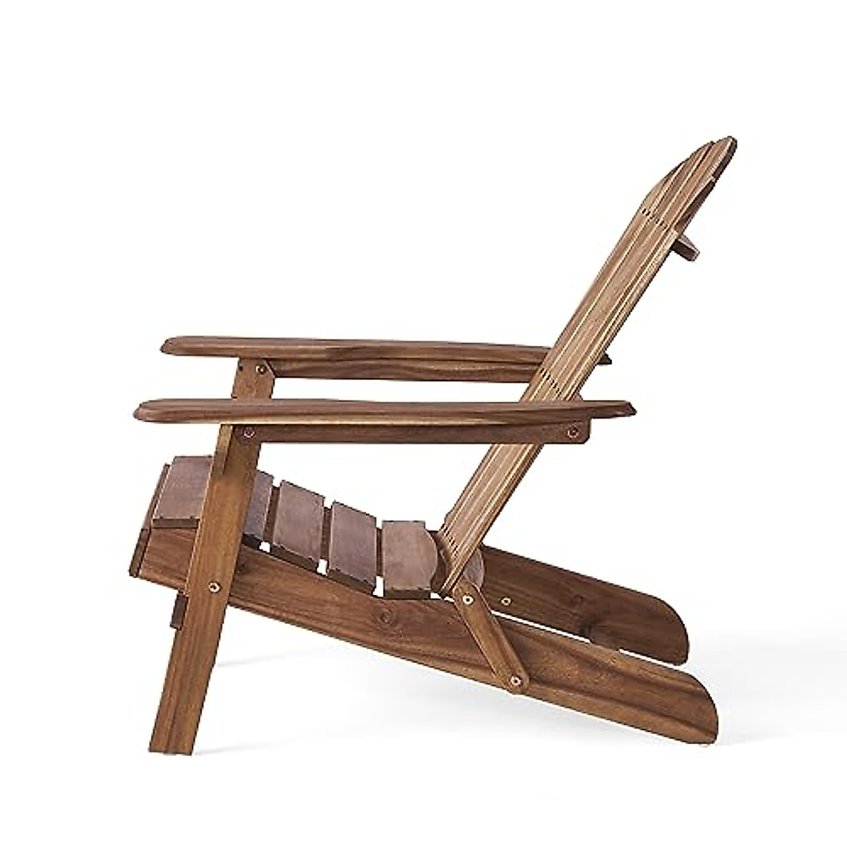 Christopher Knight Home Hanlee Folding Wood Adirondack Chair, Natural Stained Twin