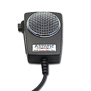 Astatic 302-10005 D104M6B Amplified Ceramic Power 4-Pin CB Microphone, Black
