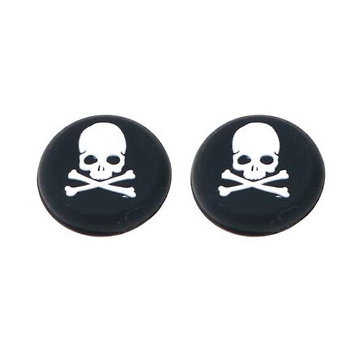 Silicone Skull Thumb Grip Cap Gamepad Joystick Cover Case for Sony PS3 PS4 Slim Pro Xbox One Xbox 360 Controller (White)