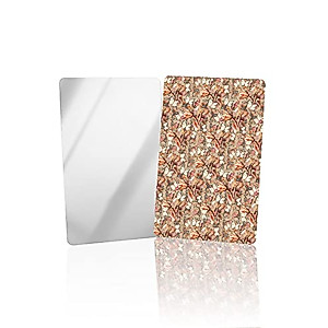 Carosoffe Spring Floral Small Compact Mirror for Purse, Butterfly Vintage Tulip Flower Botanical Travel Makeup Mirror for Women Men, Rectangular Handheld Compact Pocket Mirror 1 PCS