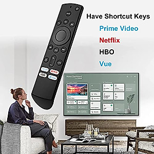 Universal Remote Control for Insignia fire TV and Toshiba fire TV Remote with Prime Video/Netflix/HBO, Vue Shortcut Keys