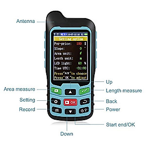 Te-Rich Land Surveying Equipment, Handheld GPS GNSS Receiver Land Irregular Area Survey Measuring Instrument, Land Measuring Tool for Forest Farmland Mountain Mining Lake