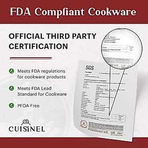 Cuisinel 15" Cast Iron Skillet Braiser + Chainmail Scrubber + Silicone Handle Grips - Dual Loop Handle Large Frying Pan with Cleaner - Indoor/Outdoor, Camping, BBQ Cookware