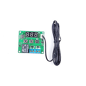 NOYITO Digital Temperature Controller Module -58℉ to +257 ℉ Temperature Control Switch NTC Waterproof Sensor Probe - Red LED Display Suitable for Kinds of Temperature Control System (5V)