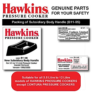 Hawkins Pressure Cooker New Subsidiary Handle(B11-05) 1 Unit-3.5 Litre to 12 Litre(Except Contura)