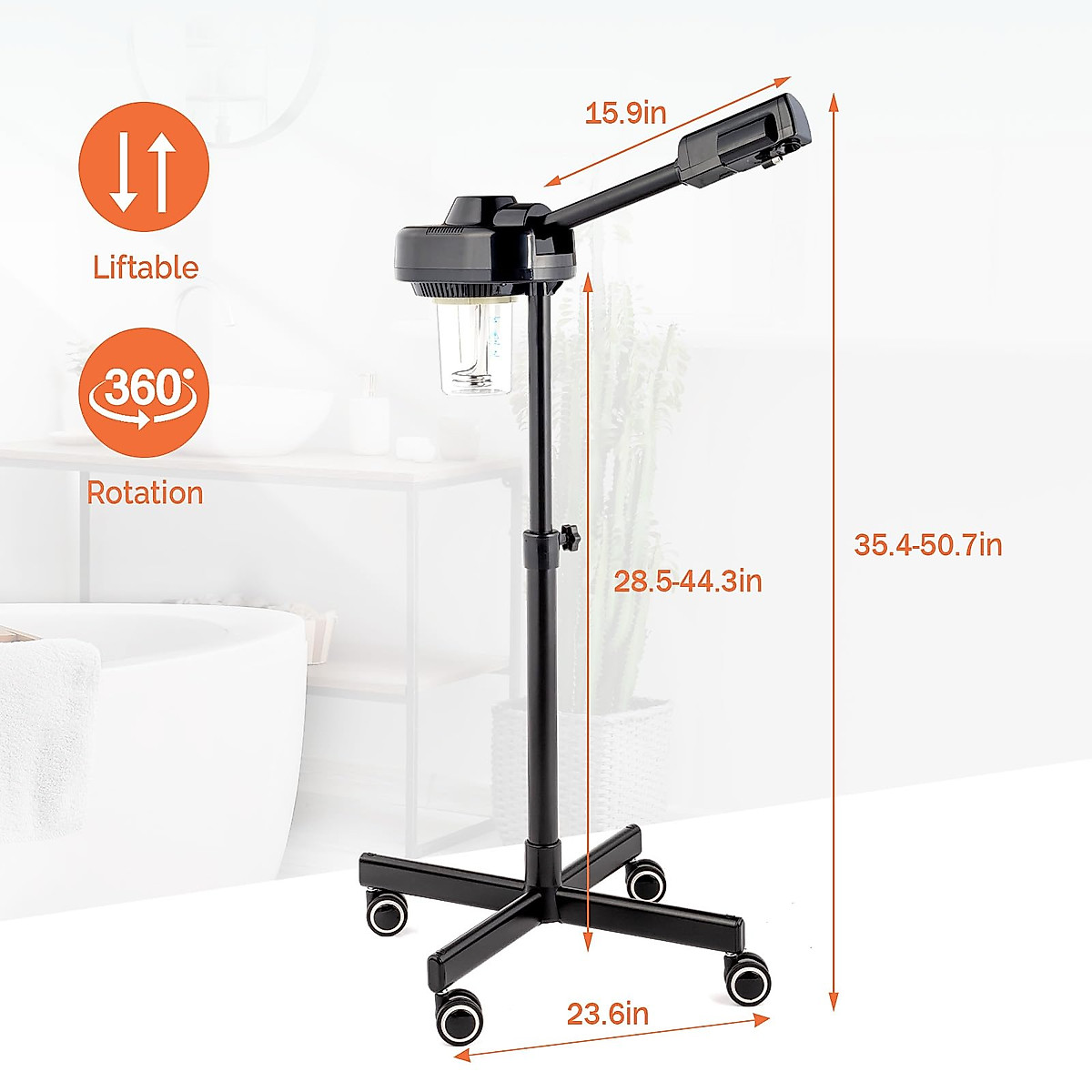 OmySalon Professional Facial Steamer for Esthetician Spa Home Salon, face Steamer for Facial deep Cleaning Skincare, Esthetician Steamer for hot Mist steam,Skin Care Machine for Spray moisturizing