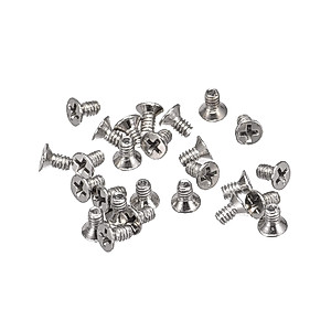 uxcell M1.6 x 3mm Phillips Screw Fastener Silver Tone for Laptop PC TV Fan Switch 500pcs