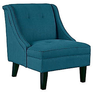 Signature Design by Ashley Clarinda Contemporary Tufted Wingback Accent Chair, Blue