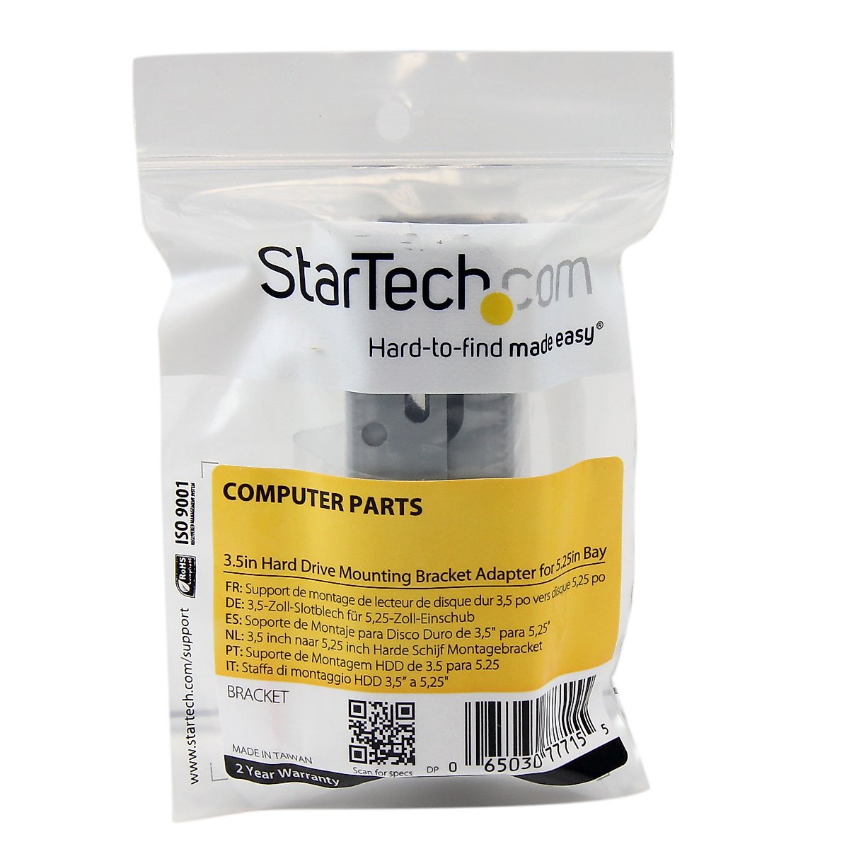 StarTech.com 3.5in Universal Hard Drive Mounting Bracket Adapter for 5.25in Bay - 3.5 to 5.25 HDD Drive Adapter , TAA (BRACKET)