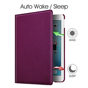 Fintie Case for iPad Pro 9.7-360 Degree Rotating Stand Protective Cover with Smart Stand Cover Auto Sleep/Wake Feature for iPad Pro 9.7 Inch (2016 Version), Purple