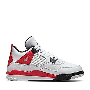 Jordan Boy's 4 Retro (Little Kid) White/Fire Red/Black/Neutral Grey 3 Little Kid M