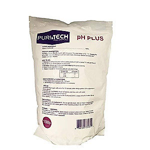 Puri Tech Chemicals pH Plus 15lb Resealable Bag for Swimming Pools & Spas pH Increaser Up Balancer 100% Sodium Carbonate Increases pH & Chlorine Effectiveness