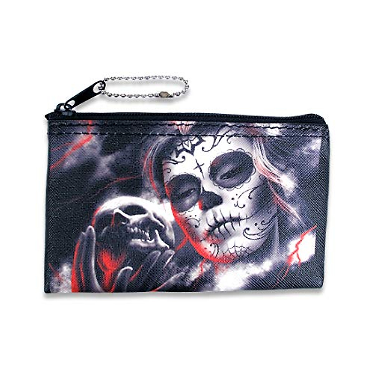Liquorbrand Eternal Shoulder Tote Bag and Coin Purse Handbag & Zipper Pouch | Sugar Skull Dia De Los Muertos Dark Gothic Design