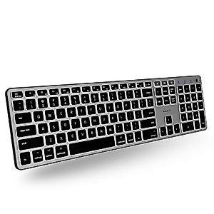 Macally Backlit Bluetooth Keyboard for Mac (2024 Upgraded Battery) - Compatible Apple Keyboard Wireless - Multi-Device Keyboard for MacBook Pro/Air, iMac, iMac Pro, Mac Mini, Mac Pro