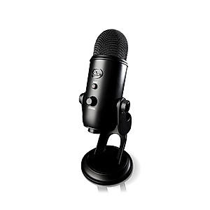 Blue Microphones Yeti (Blackout) Professional Multi-Pattern USB Microphone Bundle with Pop Filter (2 Items)
