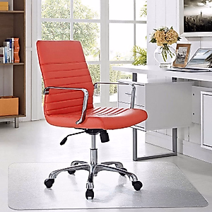 Large Clear Hardwood Floor Protector - Transparent PVC Desk/Chair Mat, 1.5mm Thick Waterproof Rectangle PVC Vinyl Plastic Rug, Easy to Clean, 32 40 48 56 64 72 80 88 96 104 112 120 128 136 144 152 in