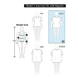 SOLY HUX Plus Size Blouses for Curvy Women Cute Boho Print Shirts V Neck Casual Summer Blouses T-Shirts Tops White 1XL