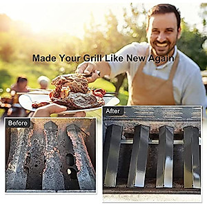 Hiorucet Grill Replacement Parts for Brinkmann 810-2410-S, 810-1420-0, 810-1420-1, 810-1470-0 Grill Models. Grill Burner, Porcelain Heat Plate, Adjustable Carryover Tubes Replacement for Brinkman