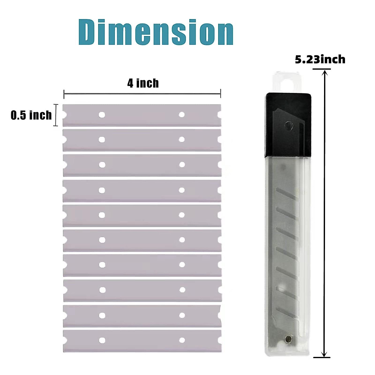 wanguan 10PCS Scraper Steel Razor Blades 4 inch Scraper Blades Replacement Utility Razor Blades Made of Durable Industrial-Grade Steel