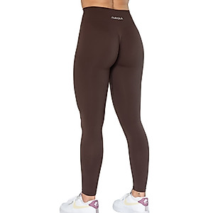AUROLA Dream Collection Workout Leggings for Women High Waist Seamless Scrunch Athletic Running Gym Fitness Active Pants Java Coffee S