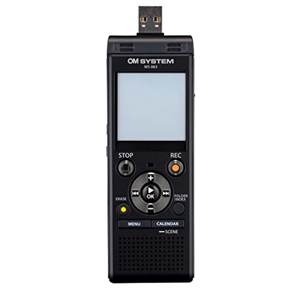 Olympus OM System WS-883 Digital Voice Recorder, Linear PCM/MP3 Recording Formats, USB Direct, 8gb Playback Speed and Volume Adjust, File Index, Erase Selected Files