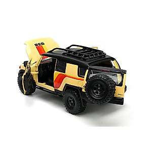 ModelToyCars Toyota FJ Cruiser #938 w/Extra Wheels, Yellow - Jada Toys 33028-1/24 Scale Diecast Car