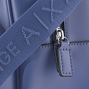 A|X Armani Exchange Small Logo All Over Debossed Backpack, Denim-Denim