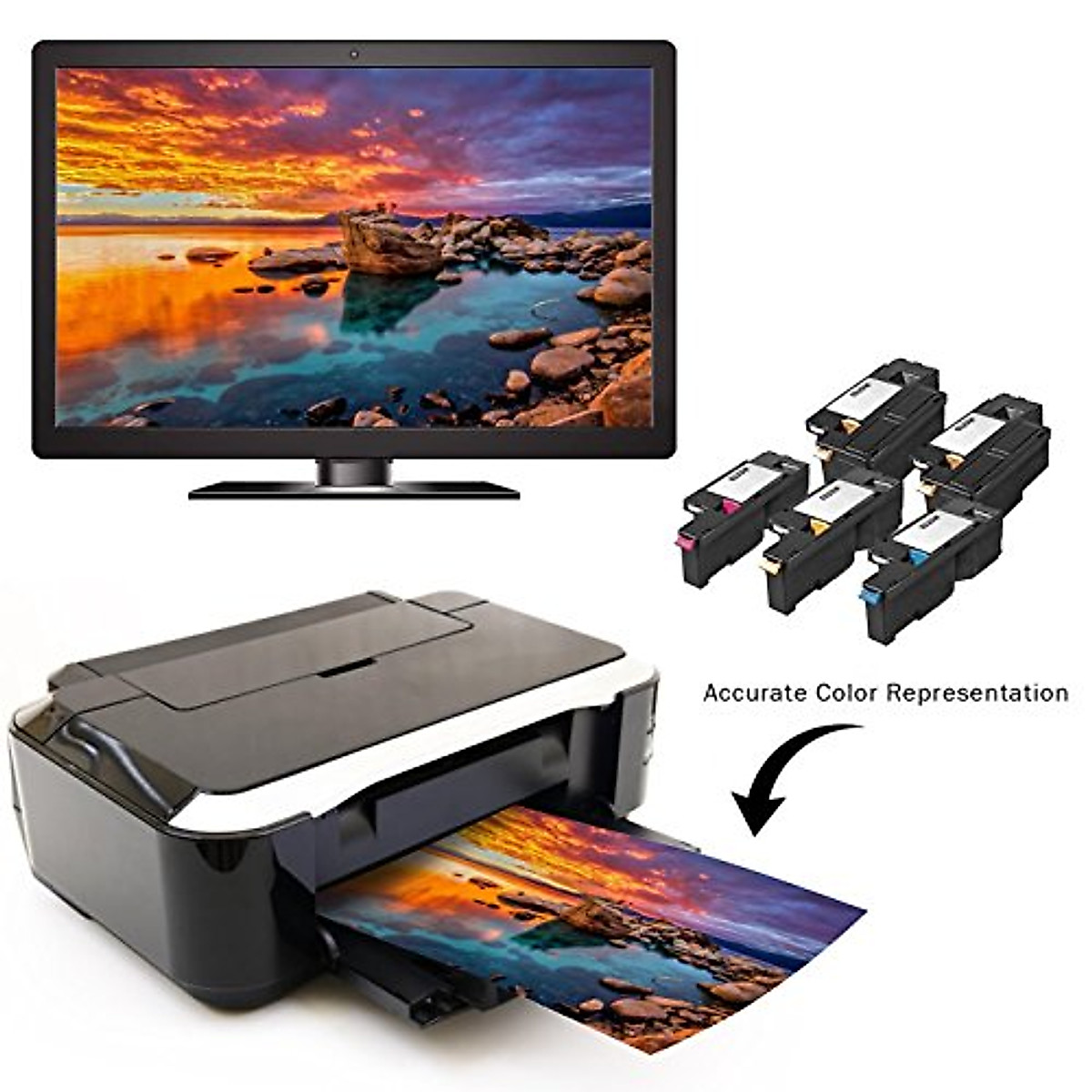 Limeink Compatible Toner Cartridge Replacement for Dell E525W Toner Cartridges for Dell E525w Cartridge for Dell Toner E525w for Dell Toner e 525w H3M8P Ink for Dell e525w for Dell e 525w Toner 5 Pack