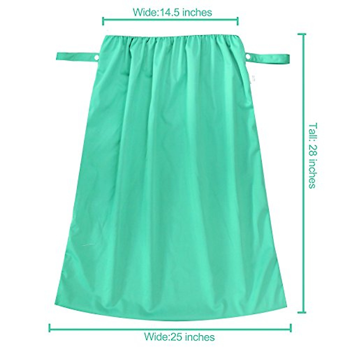 wegreeco Reusable Diaper Pail Liner for Cloth Diaper,Laundry,Kitchen Garbage Cans(2 Pack, Jade, Camellia)