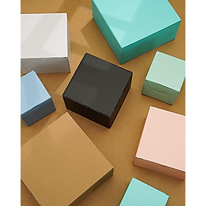 JTRF Corrugated Cardboard Gift Boxes with Lids – 10-Pack Recyclable Cardboard Boxes for Gifts, Invitations, Organization Sturdy Kraft Boxes – Gift Boxes Bulk Pack (8 x 8 x 4) (Pink)